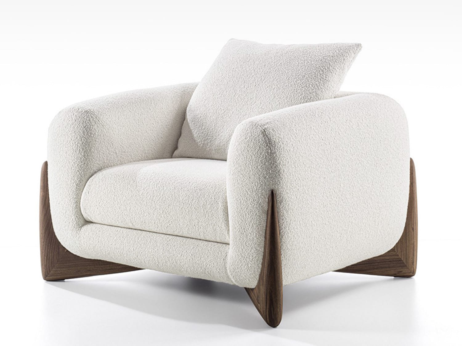 Essence Bouclé Armchair with wood legs | Agape Furniture