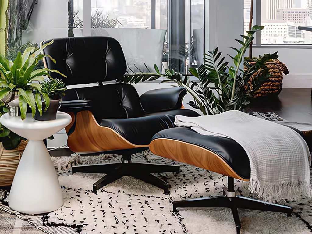 Eames Replica premium Leather Lounge Chair&Ottoman | Agape Furniture