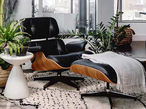Eames Replica premium Leather Lounge Chair&Ottoman | Agape Furniture