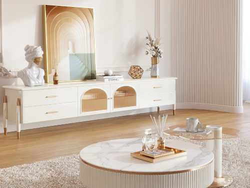 Star TV Unit 200cm with LED lighting | Agape Furniture