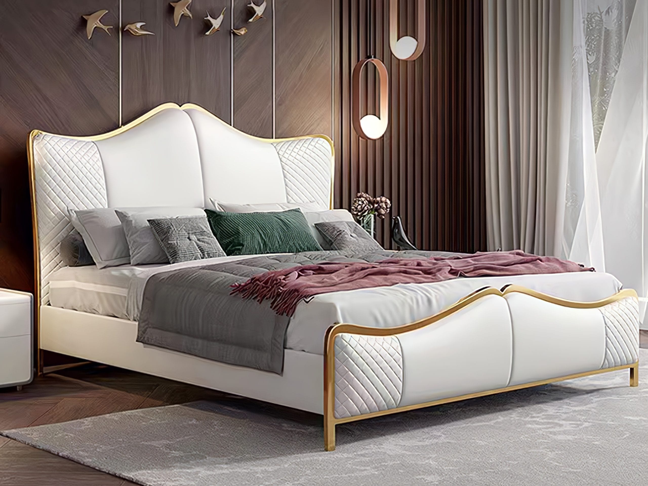 Cubba Leather Bed Frame | Agape Furniture