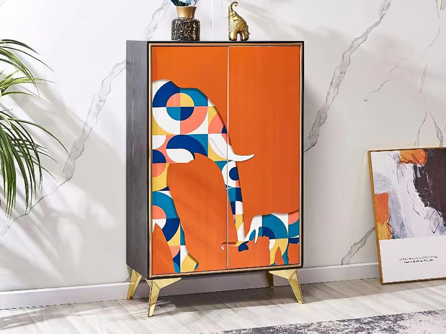 Elephant 2 Door Cabinet | Agape Furniture