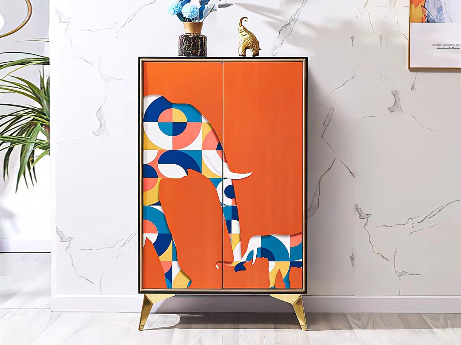 Elephant 2 Door Cabinet | Agape Furniture