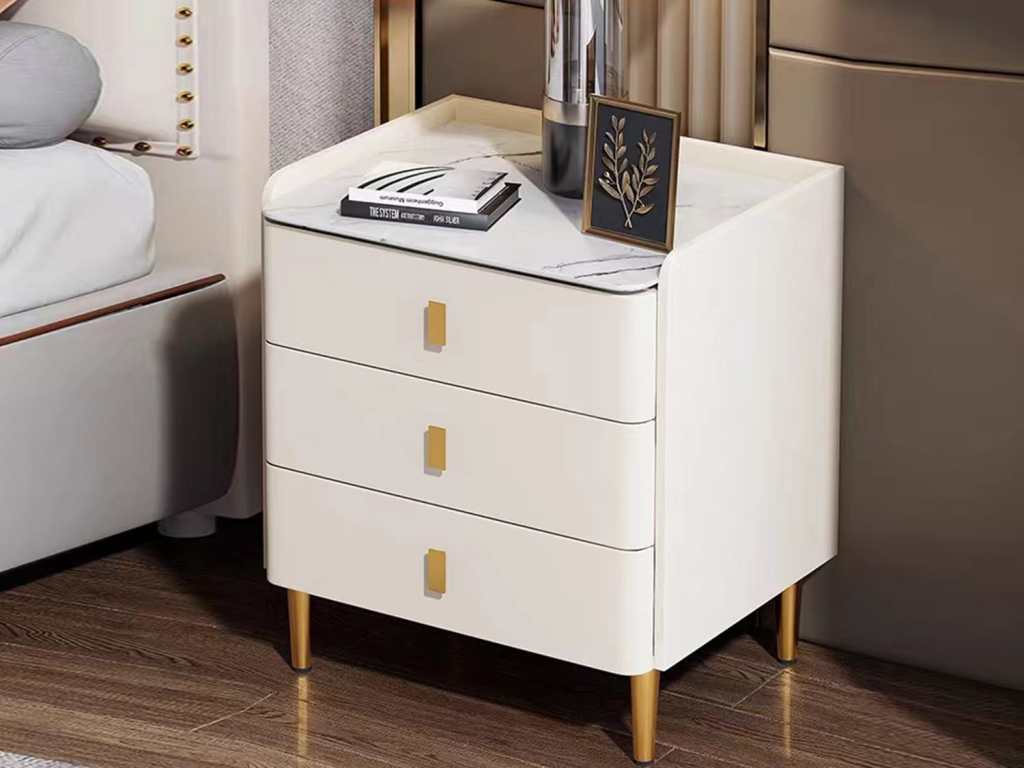Styli Sintered Stone Top Bedside Table | Agape Furniture