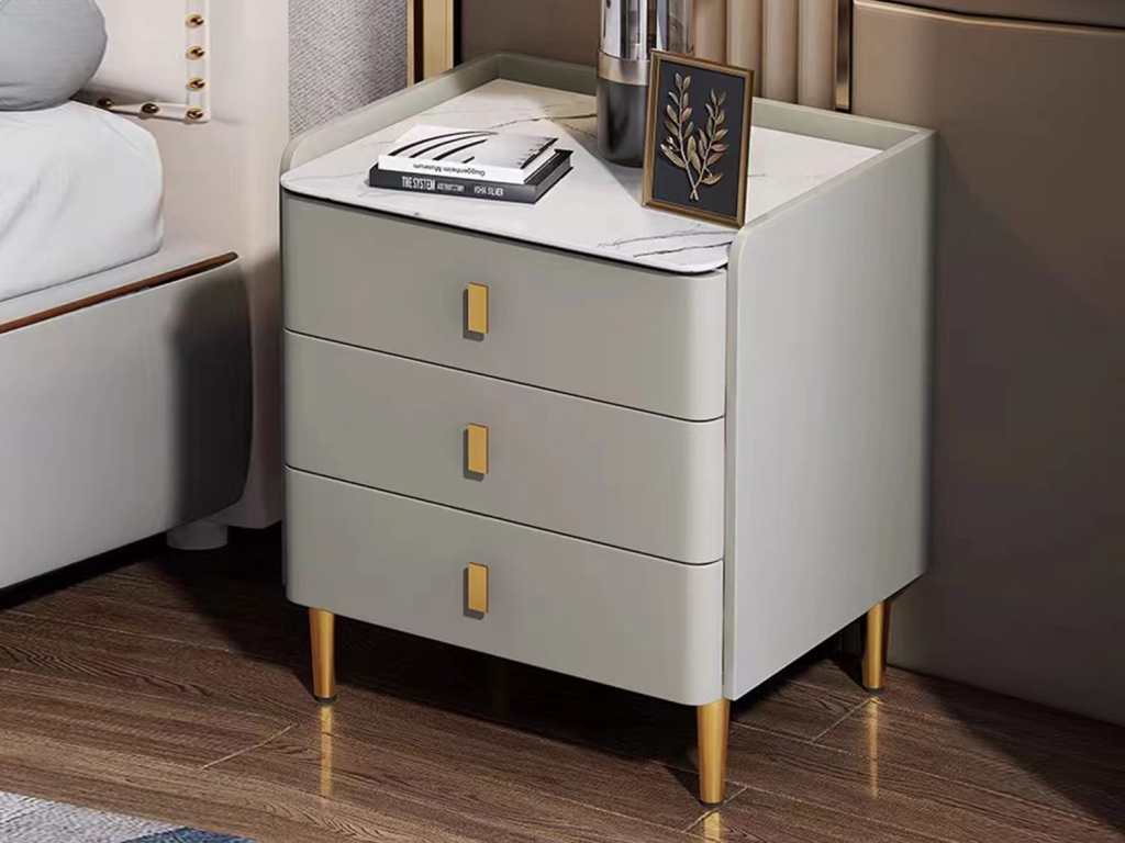 Styli Sintered Stone Top Bedside Table | Agape Furniture