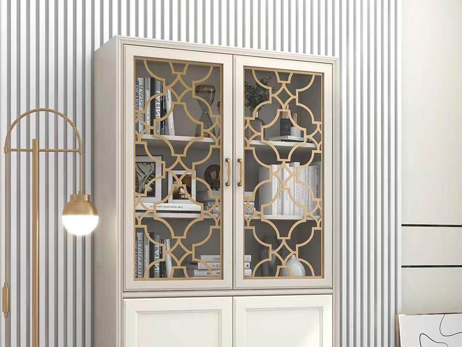 Stuart Book Shelf with storage | Agape Furniture