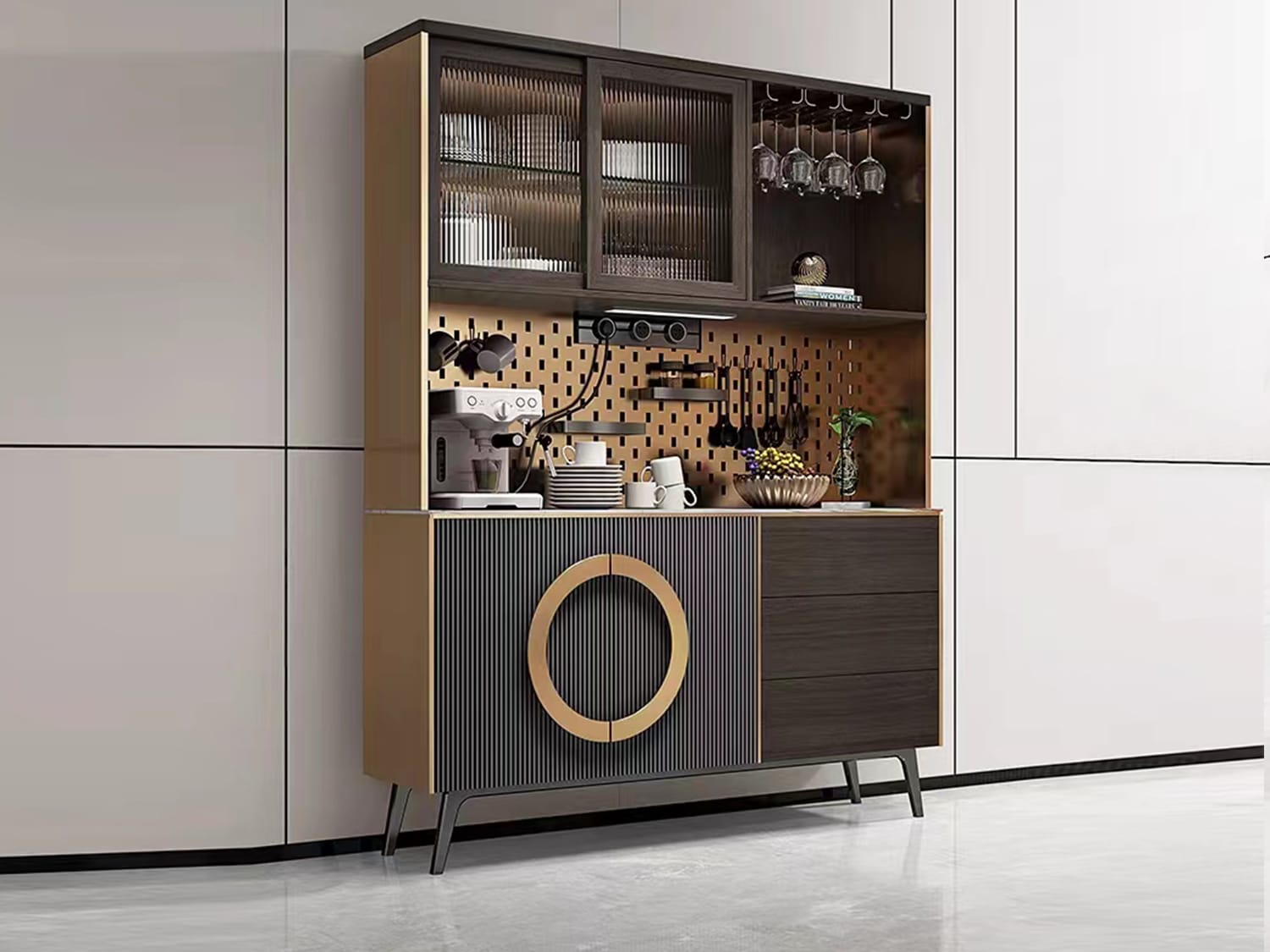 Binya Marble Sintered Stone Top Cabinet/Buffet | Agape Furniture