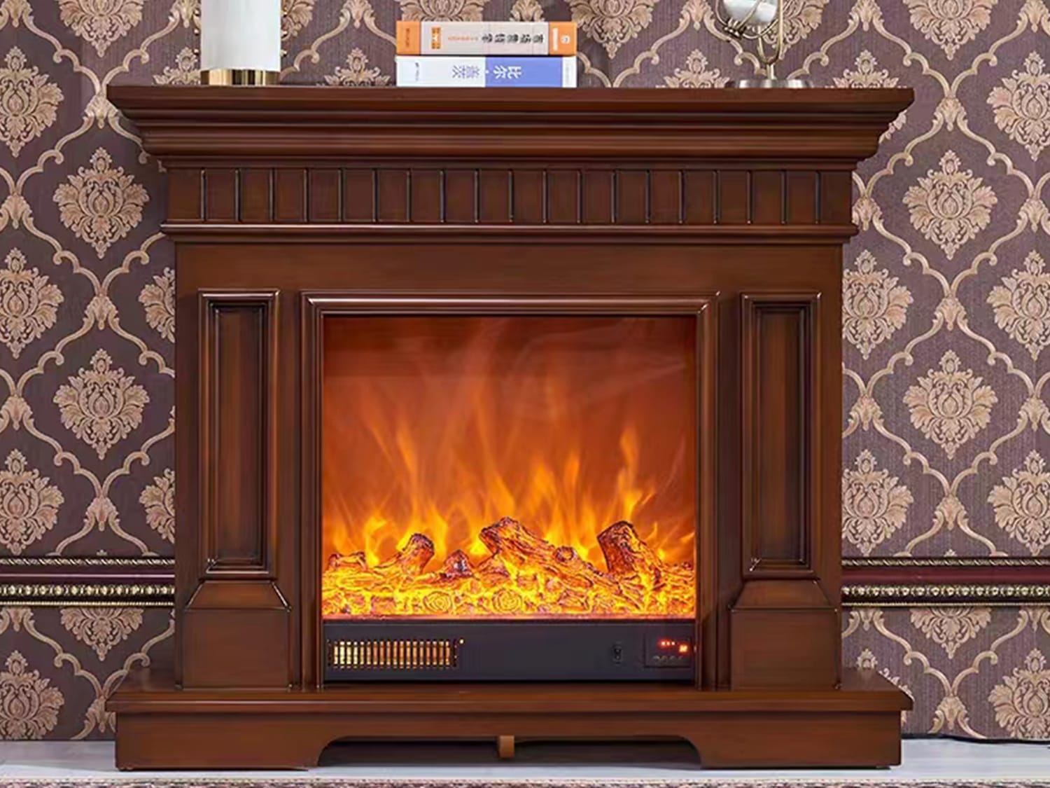 Las Coloradas Decorative/Electric Heater Fireplace with LED Optical ...