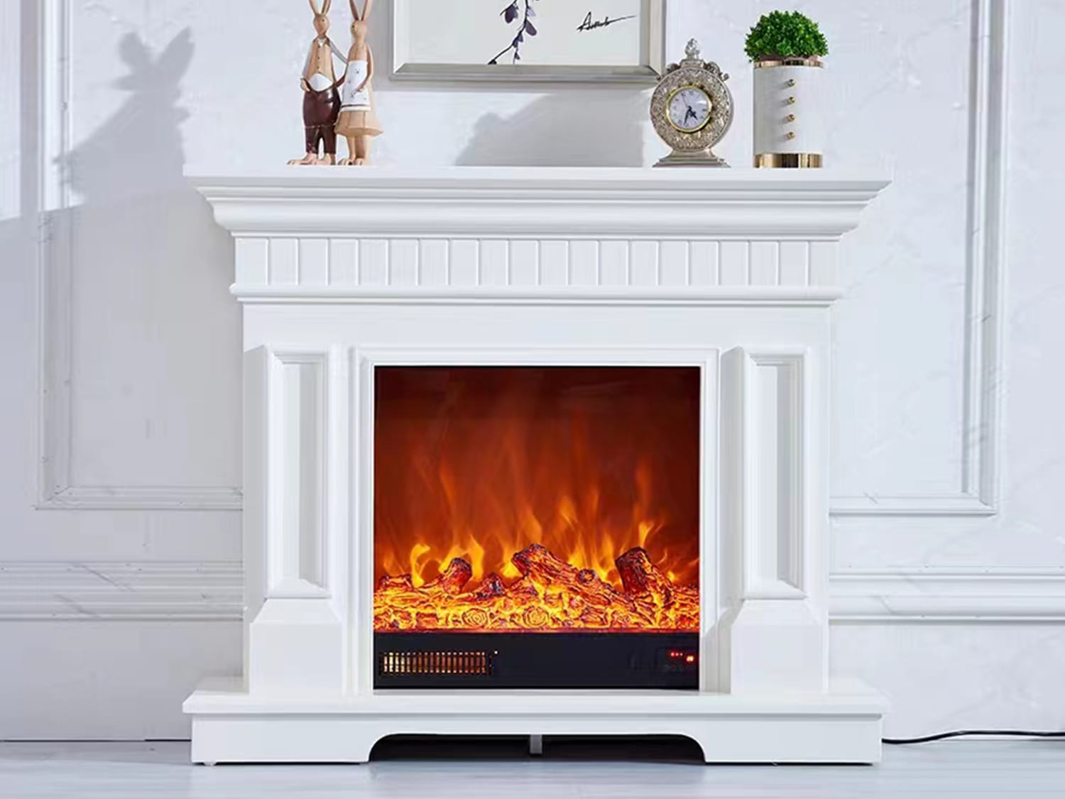 Las Coloradas Decorative/Electric Heater Fireplace with LED Optical ...