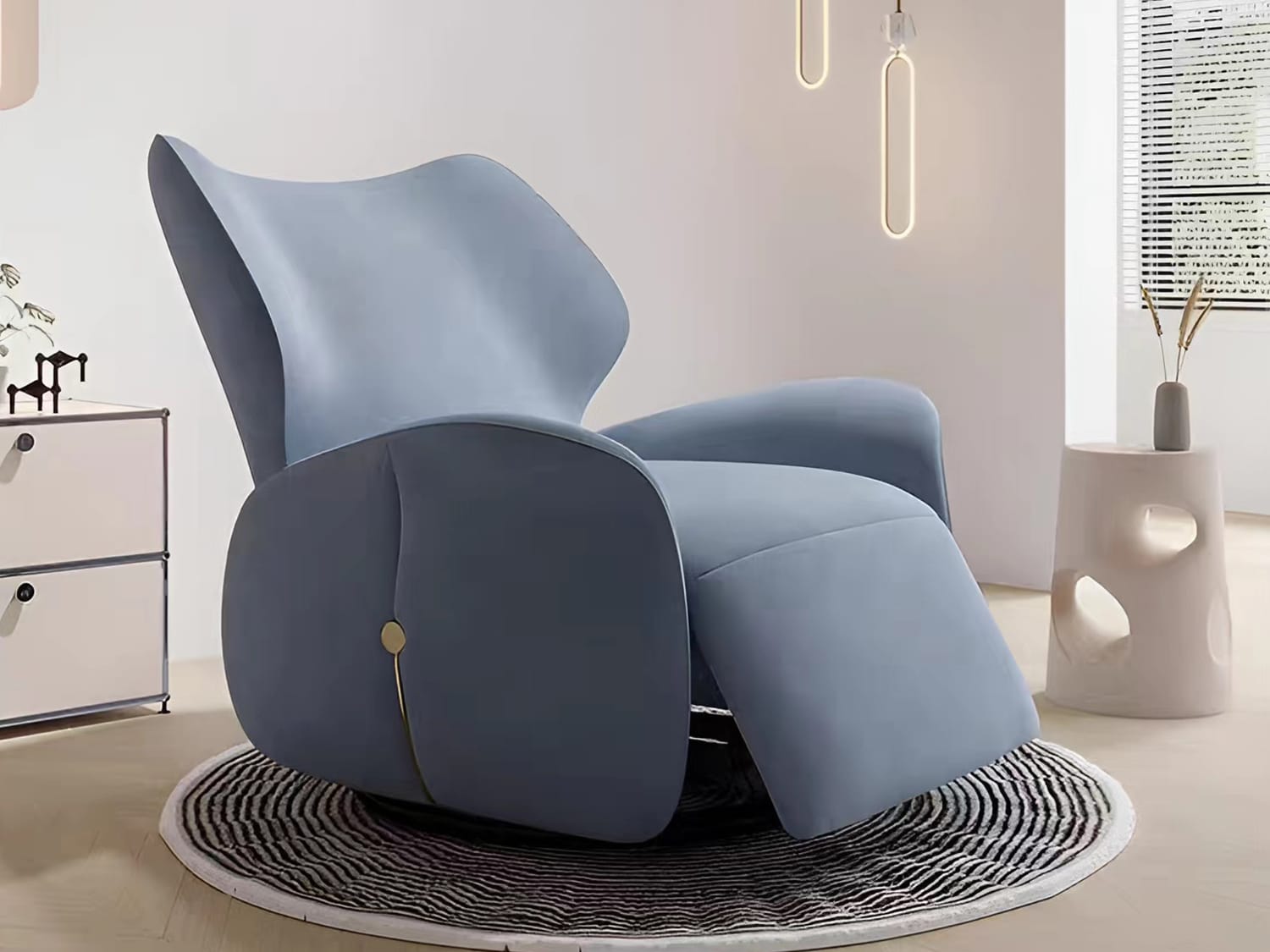 Buxton 30° Rocking & 360° Swivel Electric Recliner with USB Charger ...