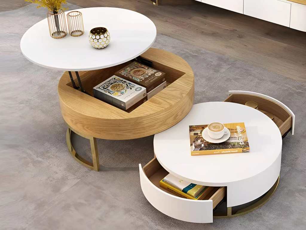 Mulla Lift-Top Coffee Table Set With Drawers | Agape Furniture