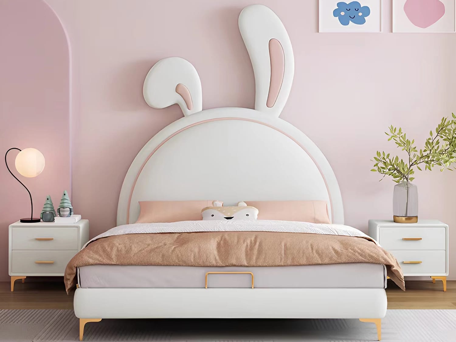 Wallacia Cute Rabbit Kids‘ Bed Frame | Agape Furniture