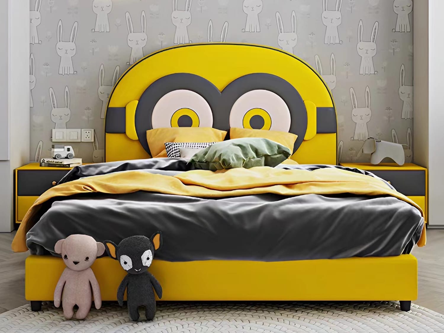 Bob Minions Kids’ Leather Bed Frame | Agape Furniture