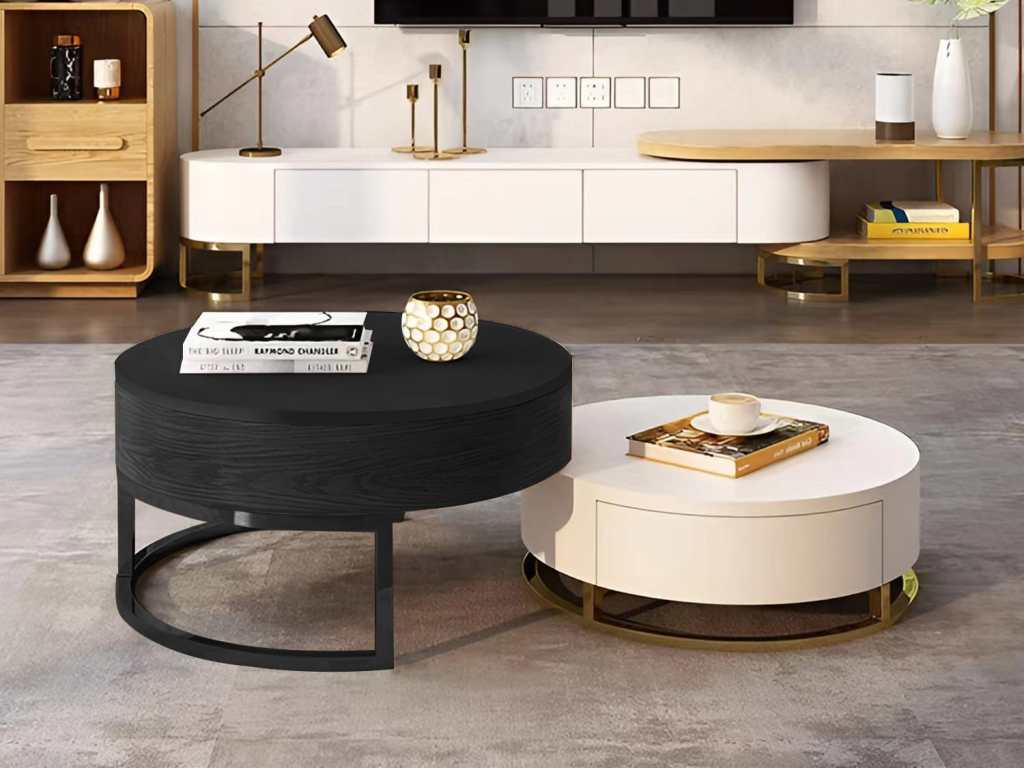 Mulla Lift-Top Coffee Table Set With Drawers | Agape Furniture