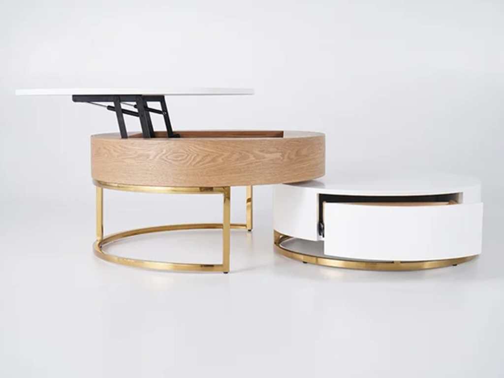 Mulla Lift-Top Coffee Table Set With Drawers | Agape Furniture
