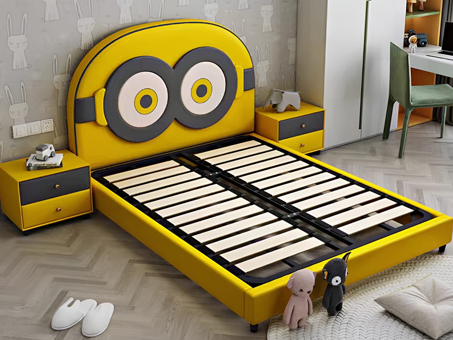 Bob Minions Kids’ Leather Bed Frame | Agape Furniture