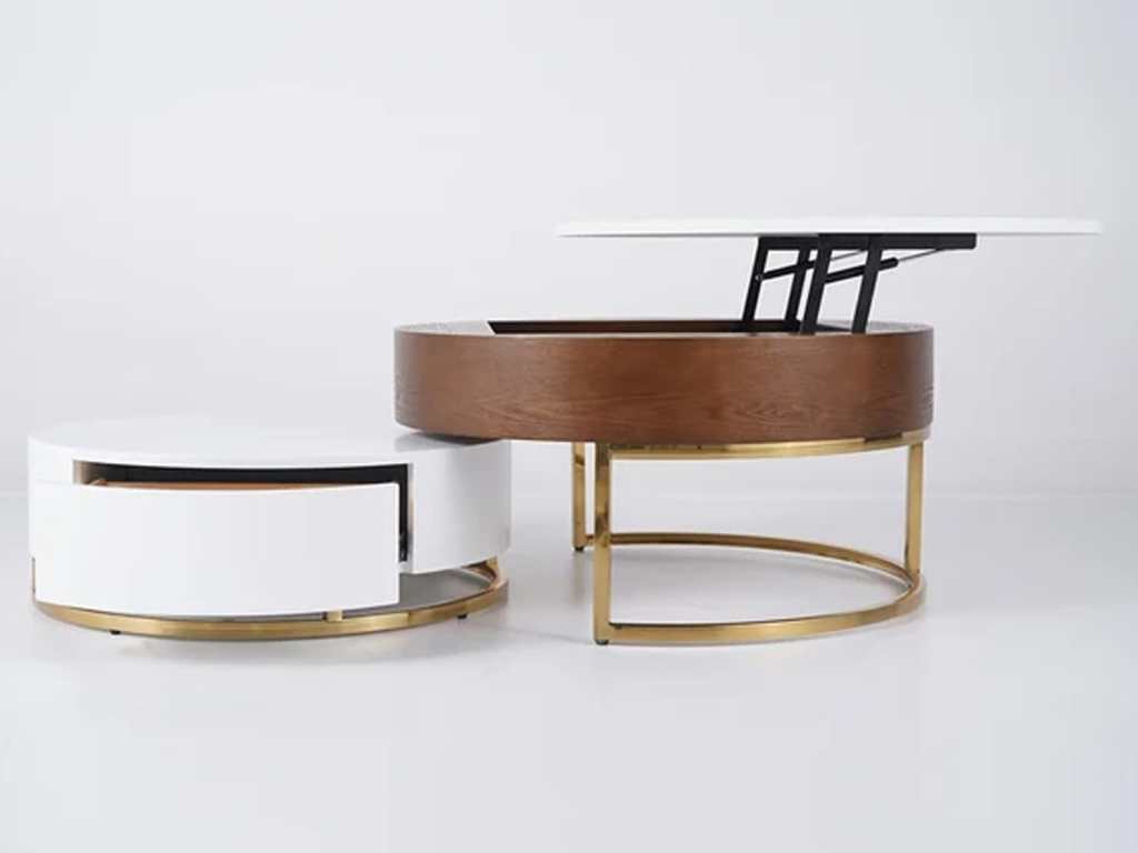 Mulla Lift-Top Coffee Table Set With Drawers | Agape Furniture