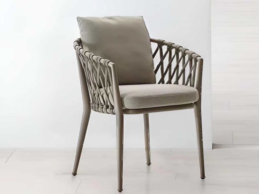 Rennie Rope with Aluminium Frame Outdoor Dining Chair | Agape Furniture