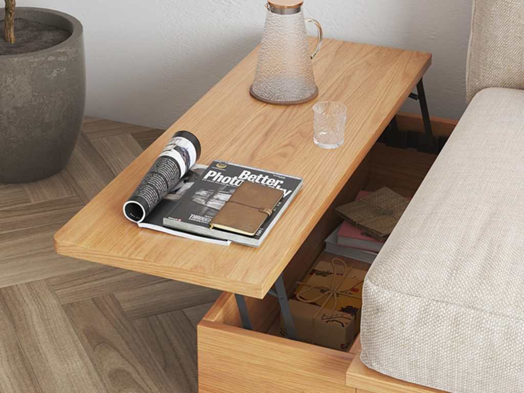 Dapto single sofa bed Wooden Sectional Extendable Sofa Bed- with ...