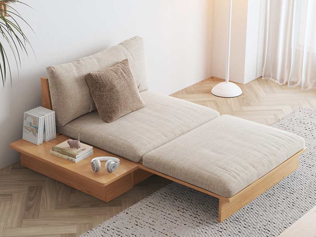 Dapto single sofa bed Wooden Sectional Extendable Sofa Bed- with ...