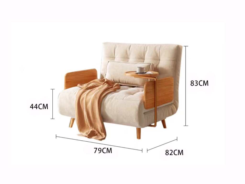 Bigfork Folding Design Extension Sofa Bed With Rotating Table-Single ...