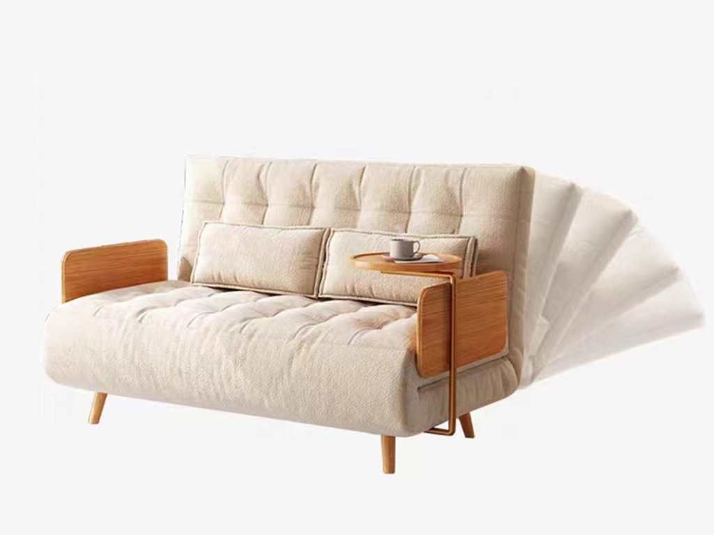 Bigfork Two Seaters Folding Design Extension Sofa Bed With Rotating ...