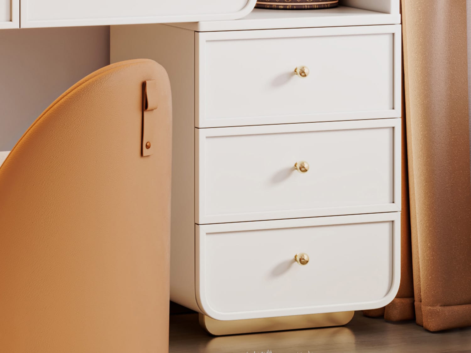 Zapata Sintered Stone Top Extendable Dressing Table With Stainless ...