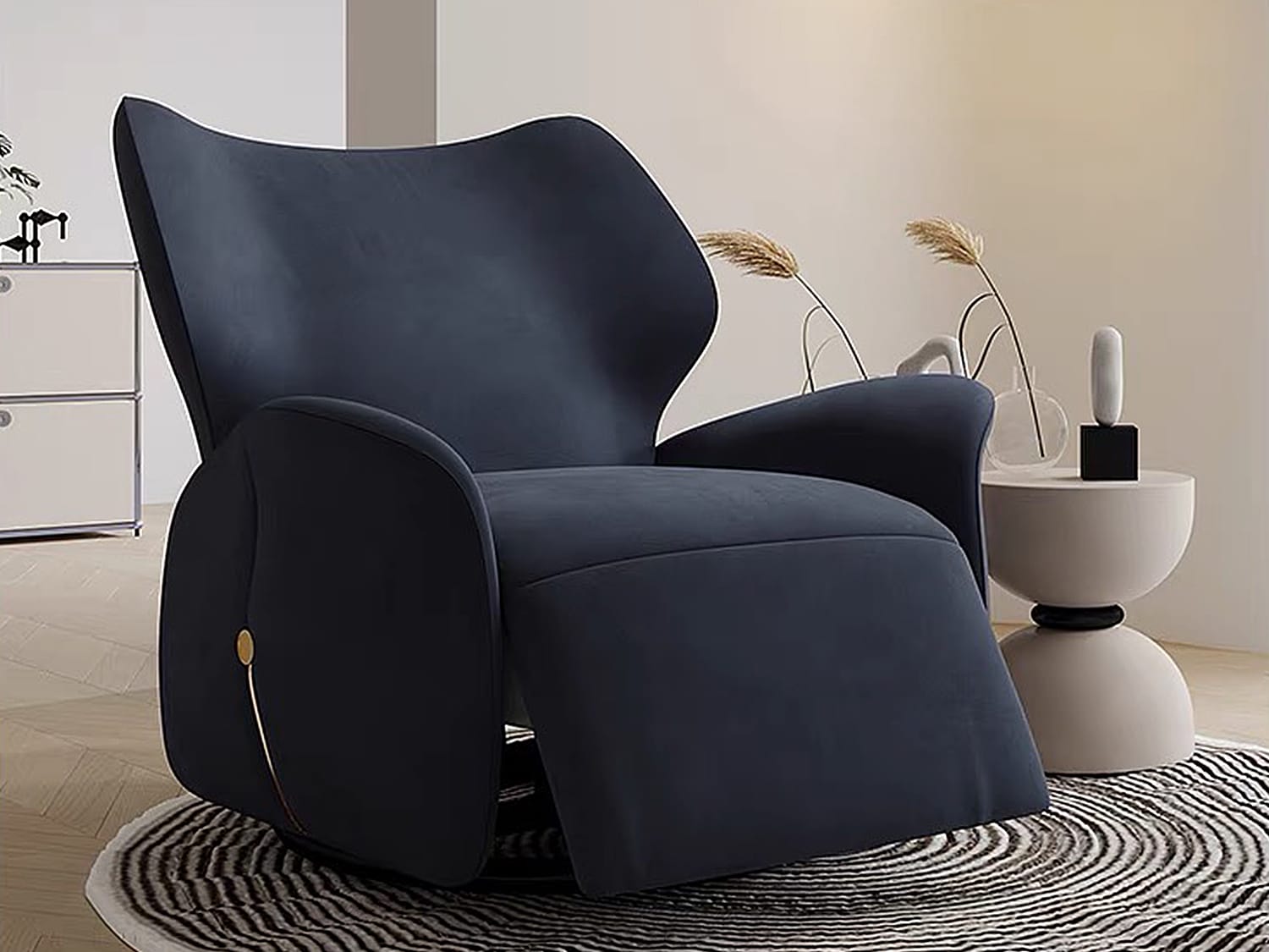 Buxton 30° Rocking & 360° Swivel Electric Recliner with USB Charger ...