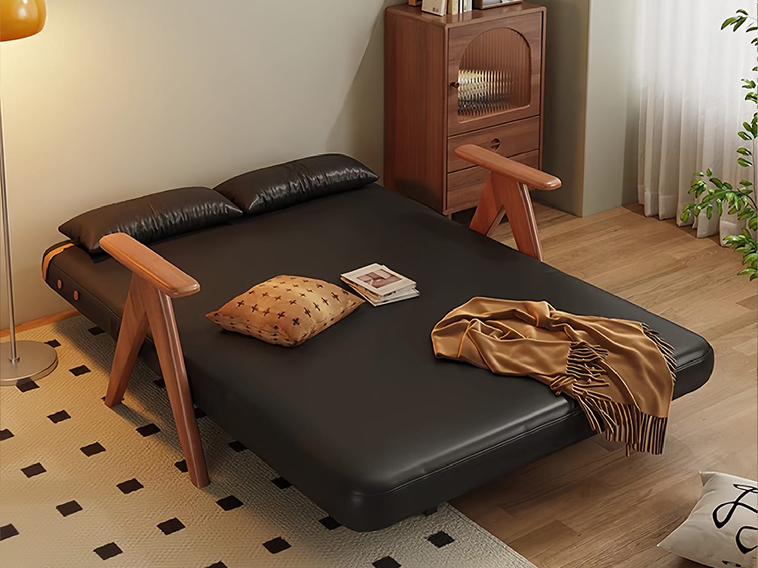 Burra Folding Design Extension leather Sofa Bed adjustable cushion ...