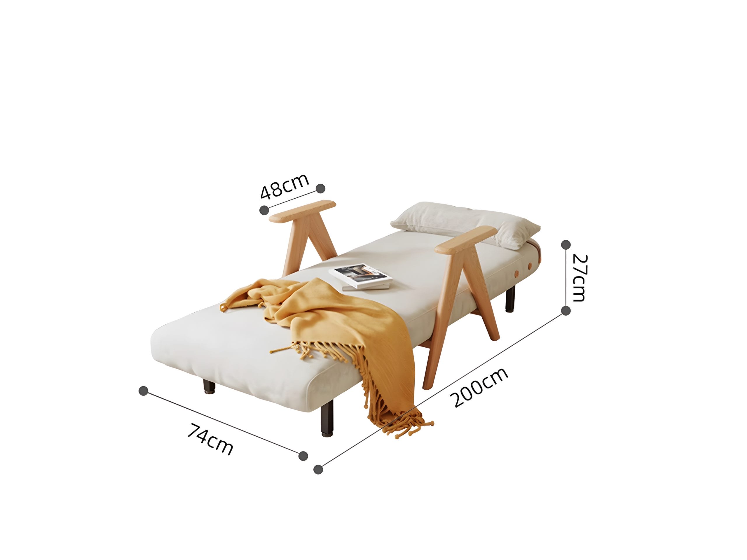 Cobar Folding Design Extension Single Sofa Bed adjustable back cushion ...