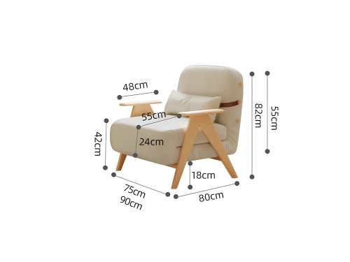 Cobar Folding Design Extension Single Sofa Bed adjustable back cushion ...