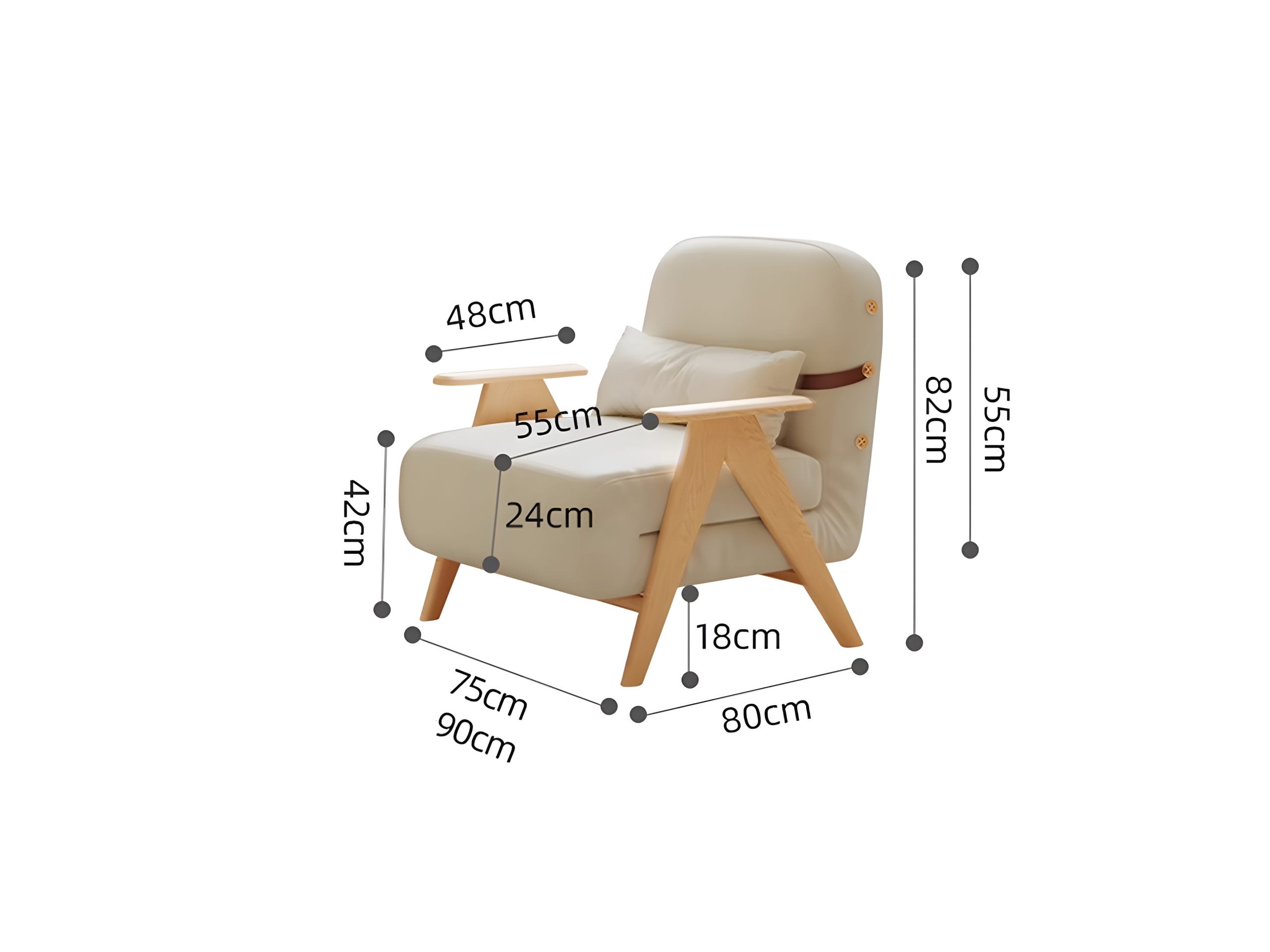 Cobar Folding Design Extension Single Sofa Bed adjustable back cushion ...