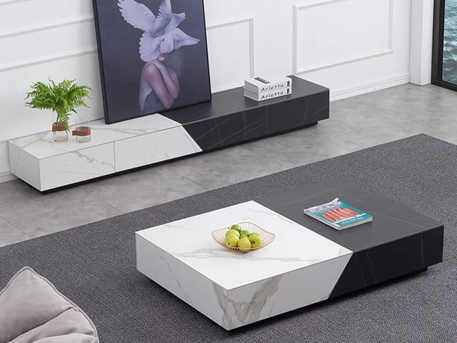 Perth Sintered Stone Modern Design TV Unit | Agape Furniture