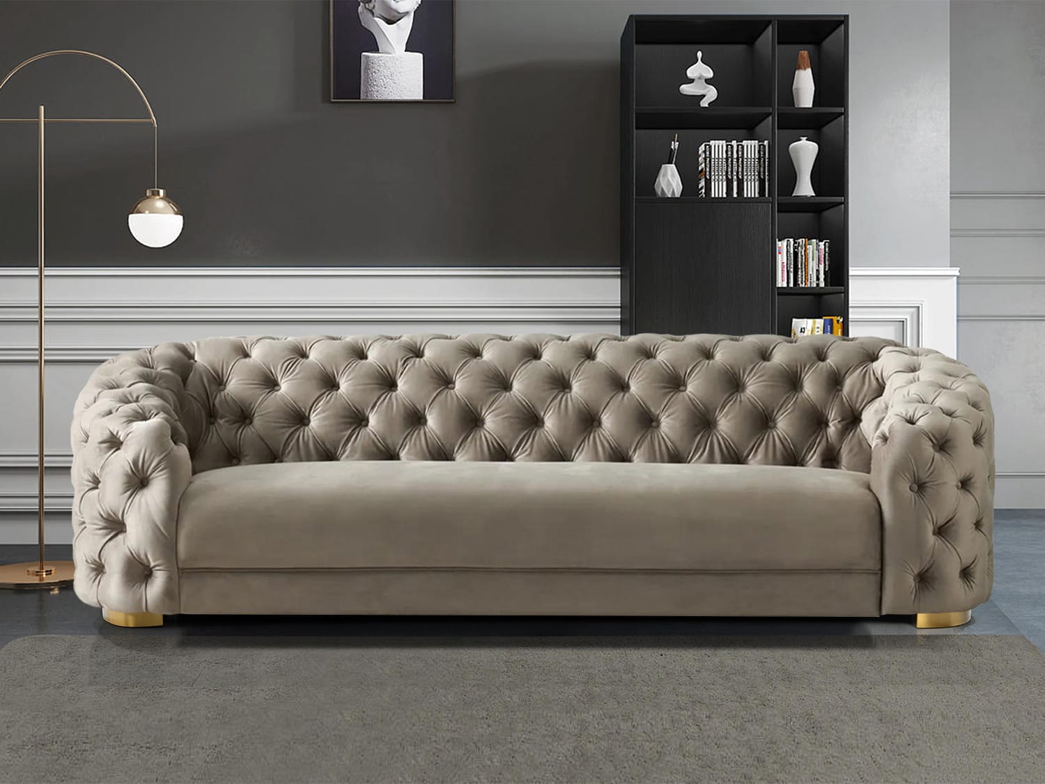 Alice Springs 3 Seaters Folding Design Extension Sofa Bed with wood ...