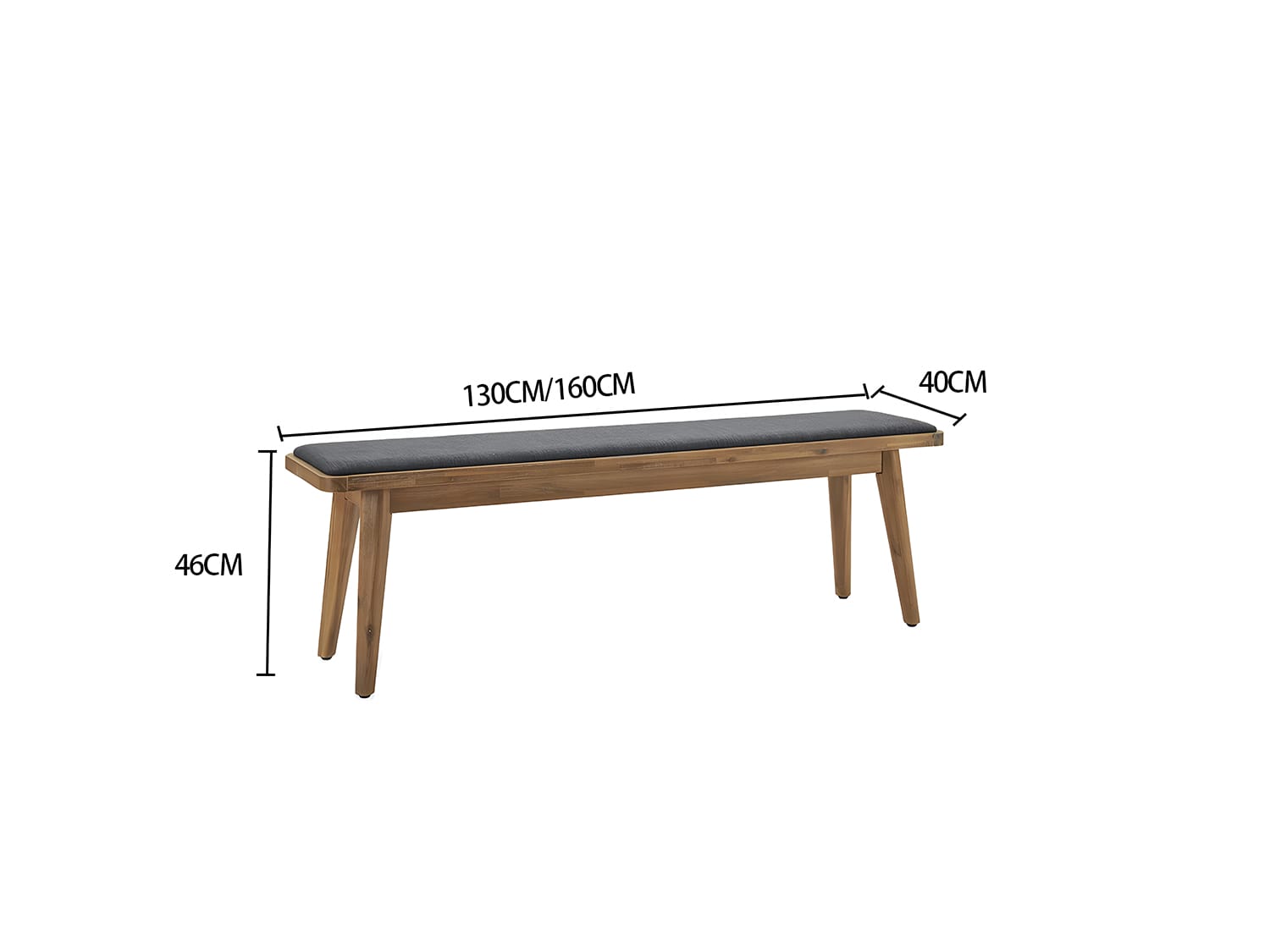 Milawa Wooden Bench-130CM/160CM | Agape Furniture