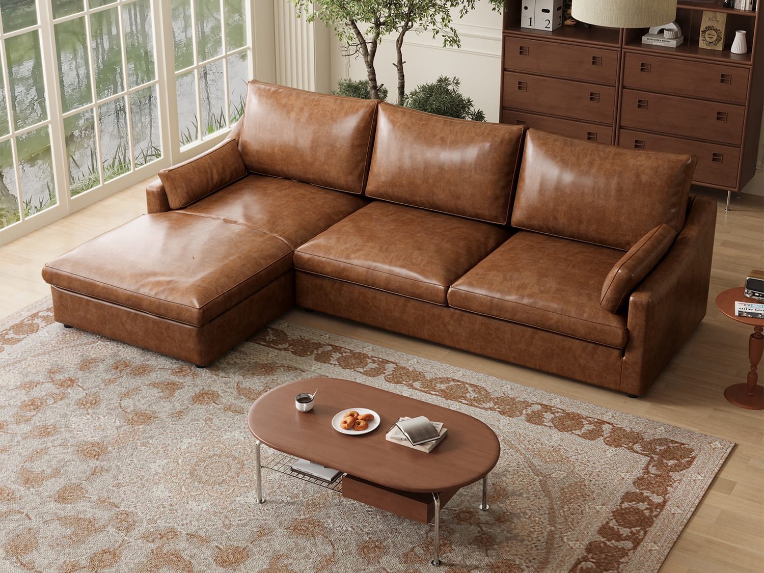 Yantabulla Real Leather Sofa | Agape Furniture