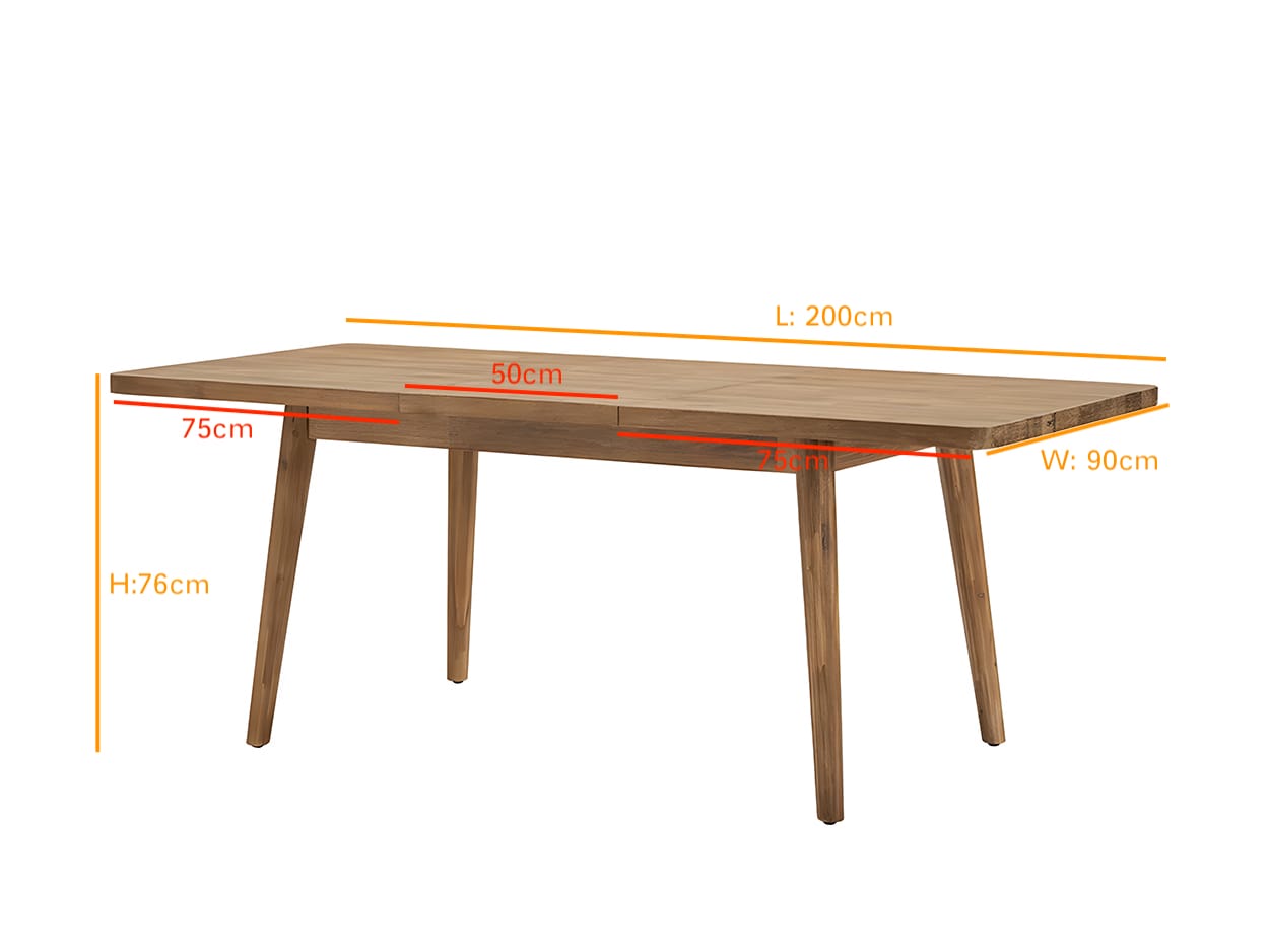Milawa Extendable Wooden Dining Table-150-200/190-240CM | Agape Furniture