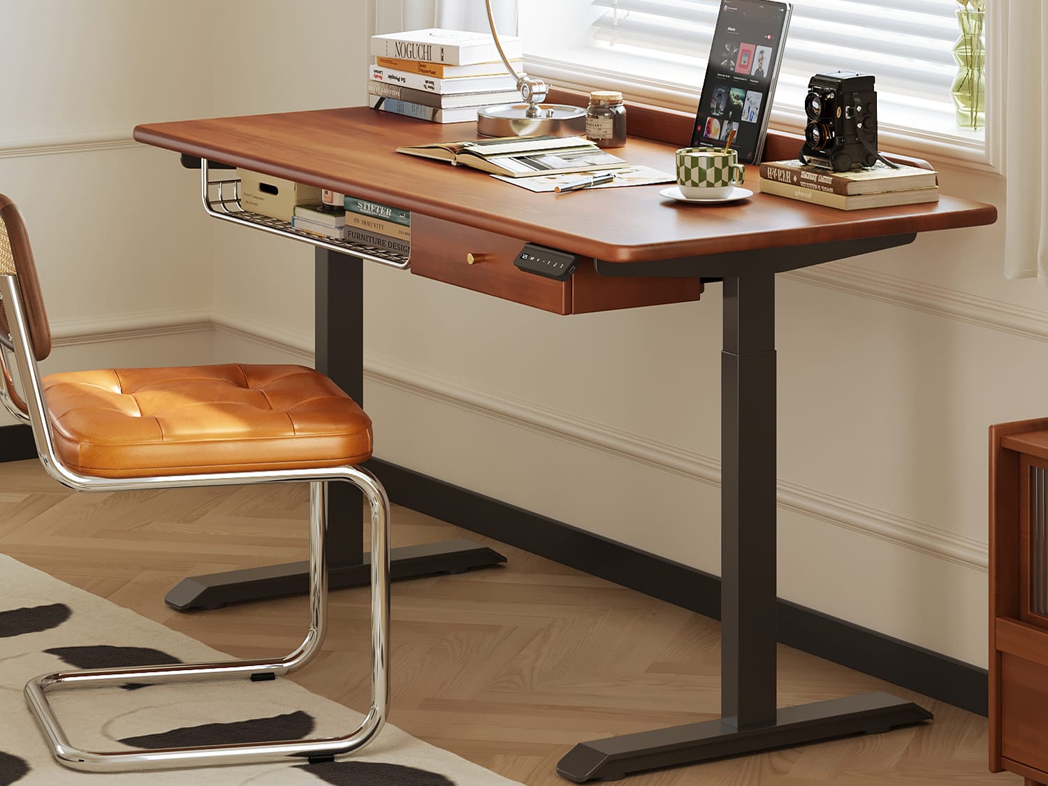 Furner Electric adjustable office / study table -120CM/140CM | Agape ...