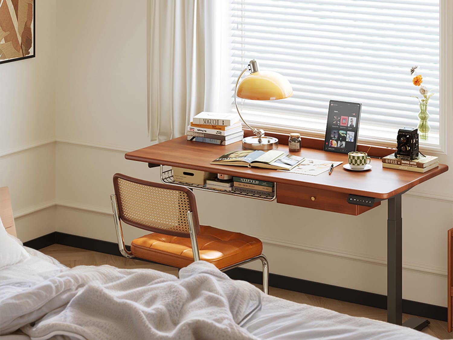 Furner Electric adjustable office / study table -120CM/140CM | Agape ...