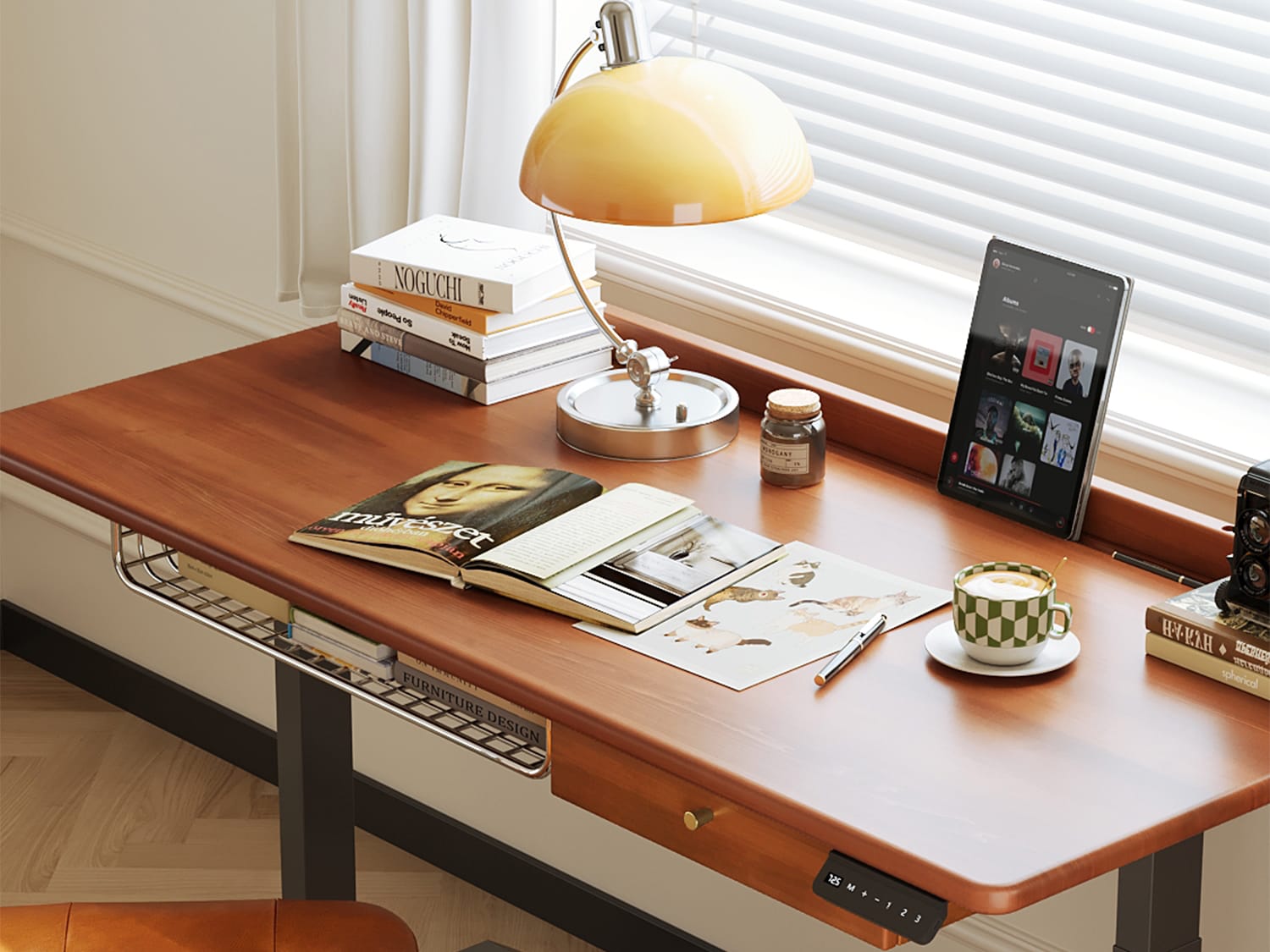 Furner Electric adjustable office / study table -120CM/140CM | Agape ...