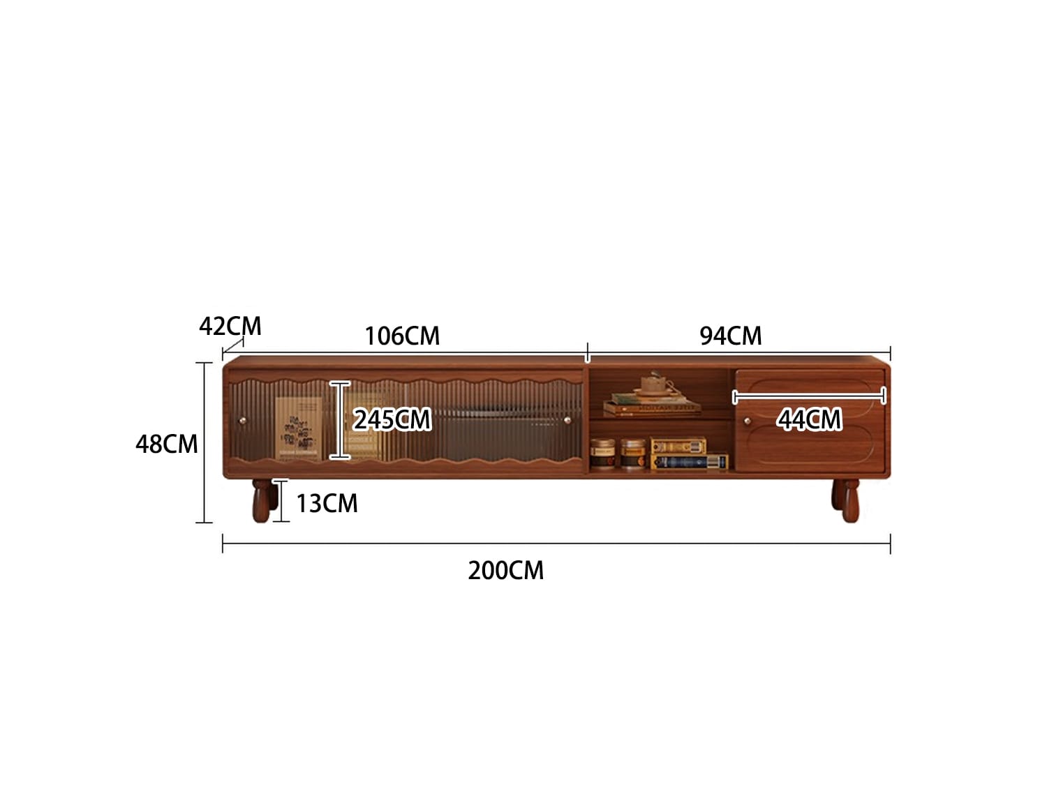 Ulan Modern Storage TV Unit-200CM | Agape Furniture