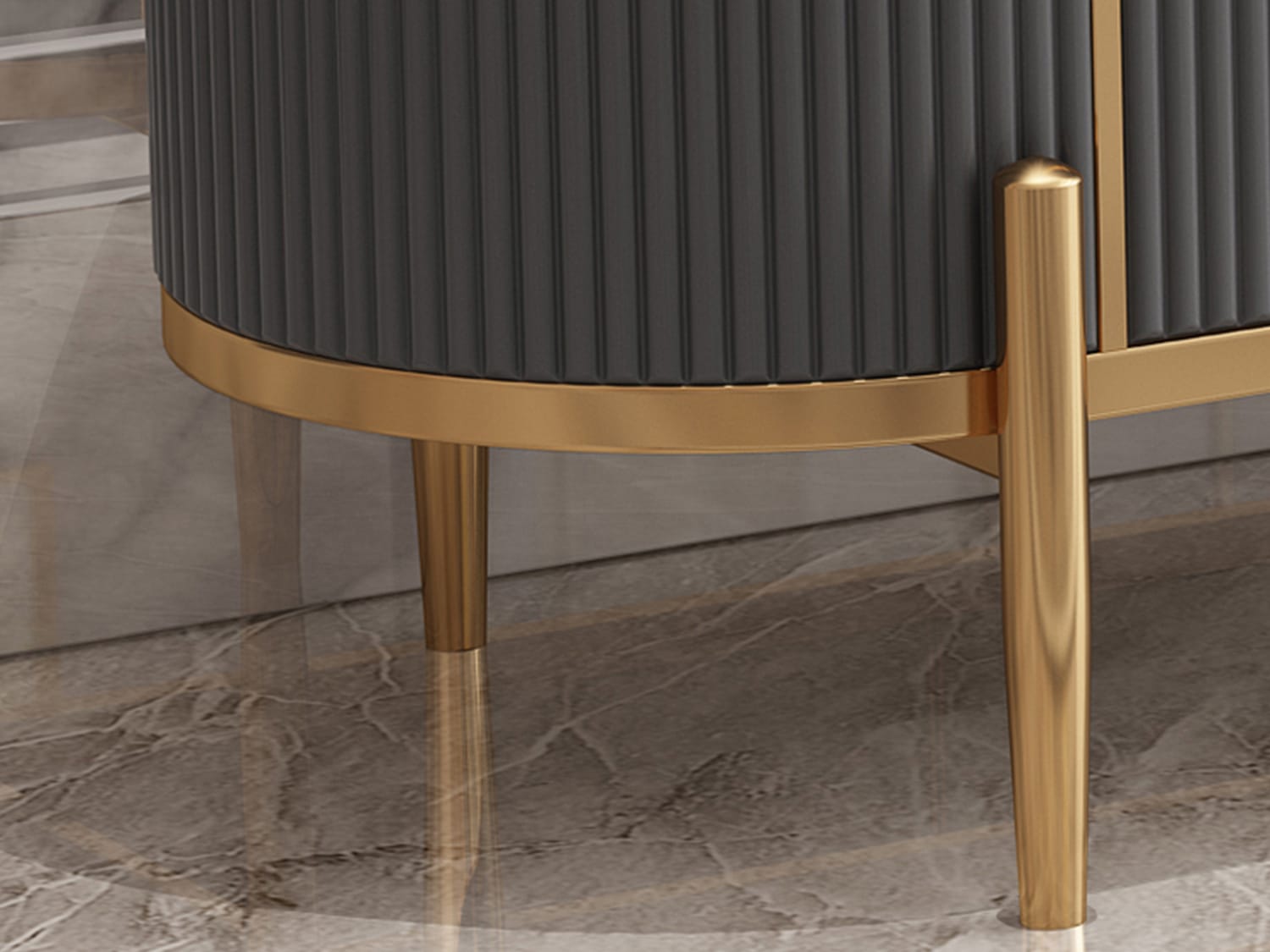 March Marble Sintered Stone Top Cabinet/Buffet | Agape Furniture