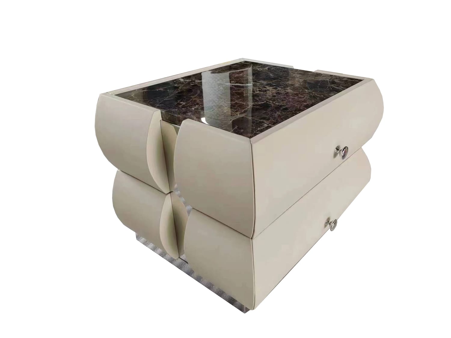 Rezzato Modern Marble Bedside Table | Agape Furniture