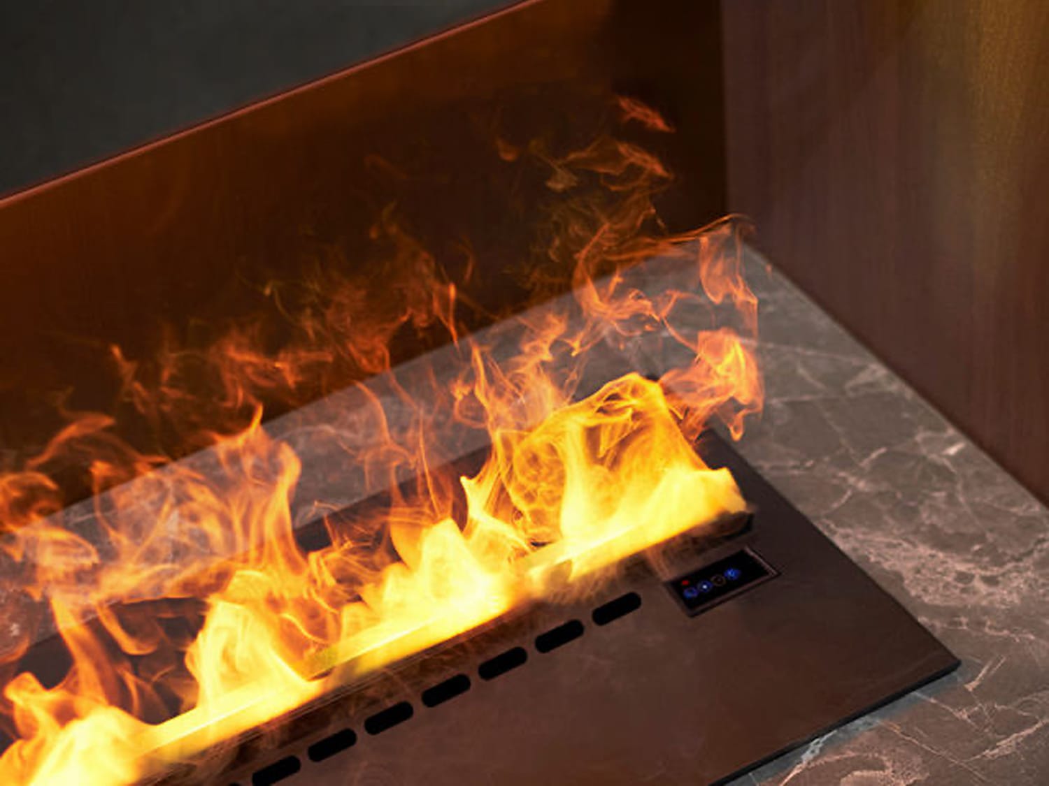 Tesero Atomizing fireplace 3D simulation flame humidifier embedded ...