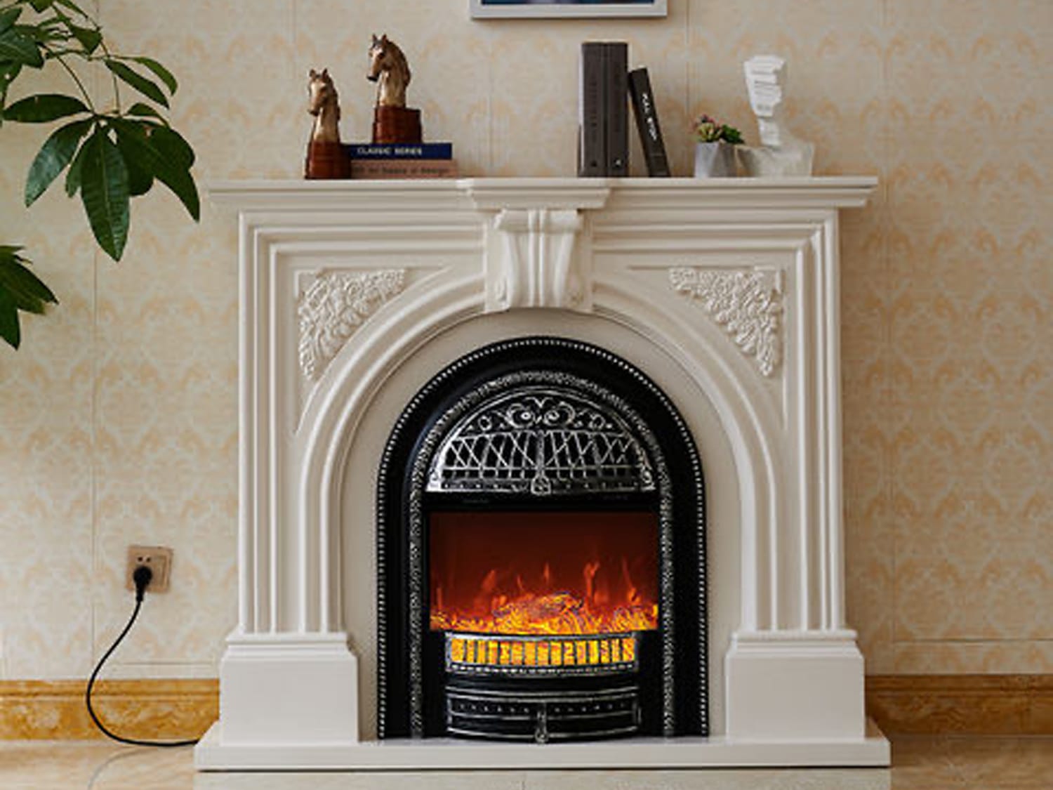 Sunbury Decorative/Electric Heater Fireplace with LED Optical ...