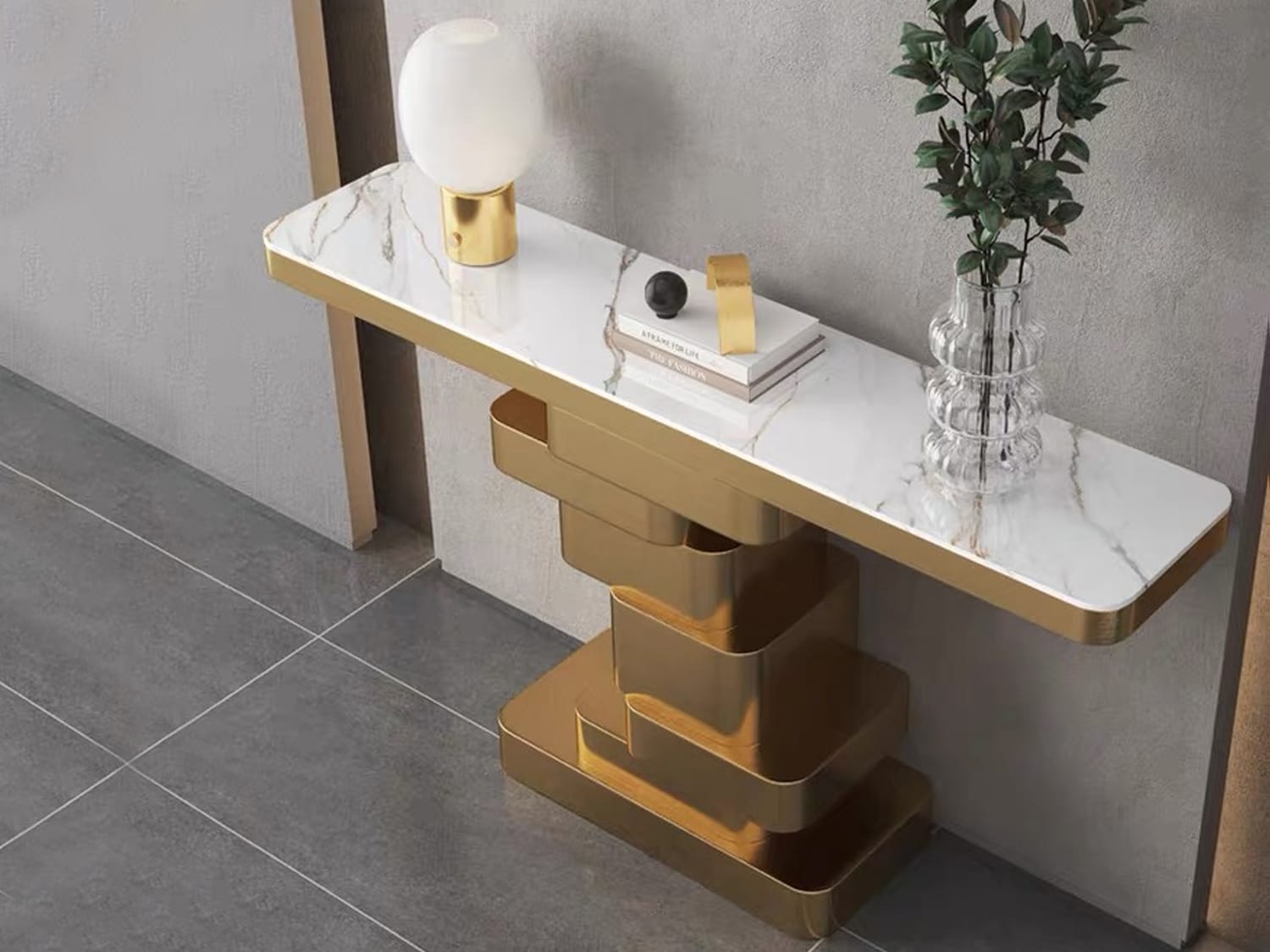 Blinman Sintered Stone Top Console Table-120CM/150CM | Agape Furniture