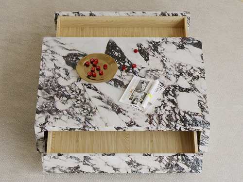 Texas Storage Sintered Stone Coffee Table-80CM/90CM/100CM | Agape Furniture