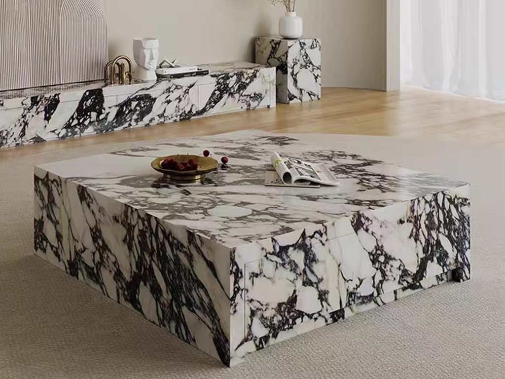 Texas Storage Sintered Stone Coffee Table-80CM/90CM/100CM | Agape Furniture