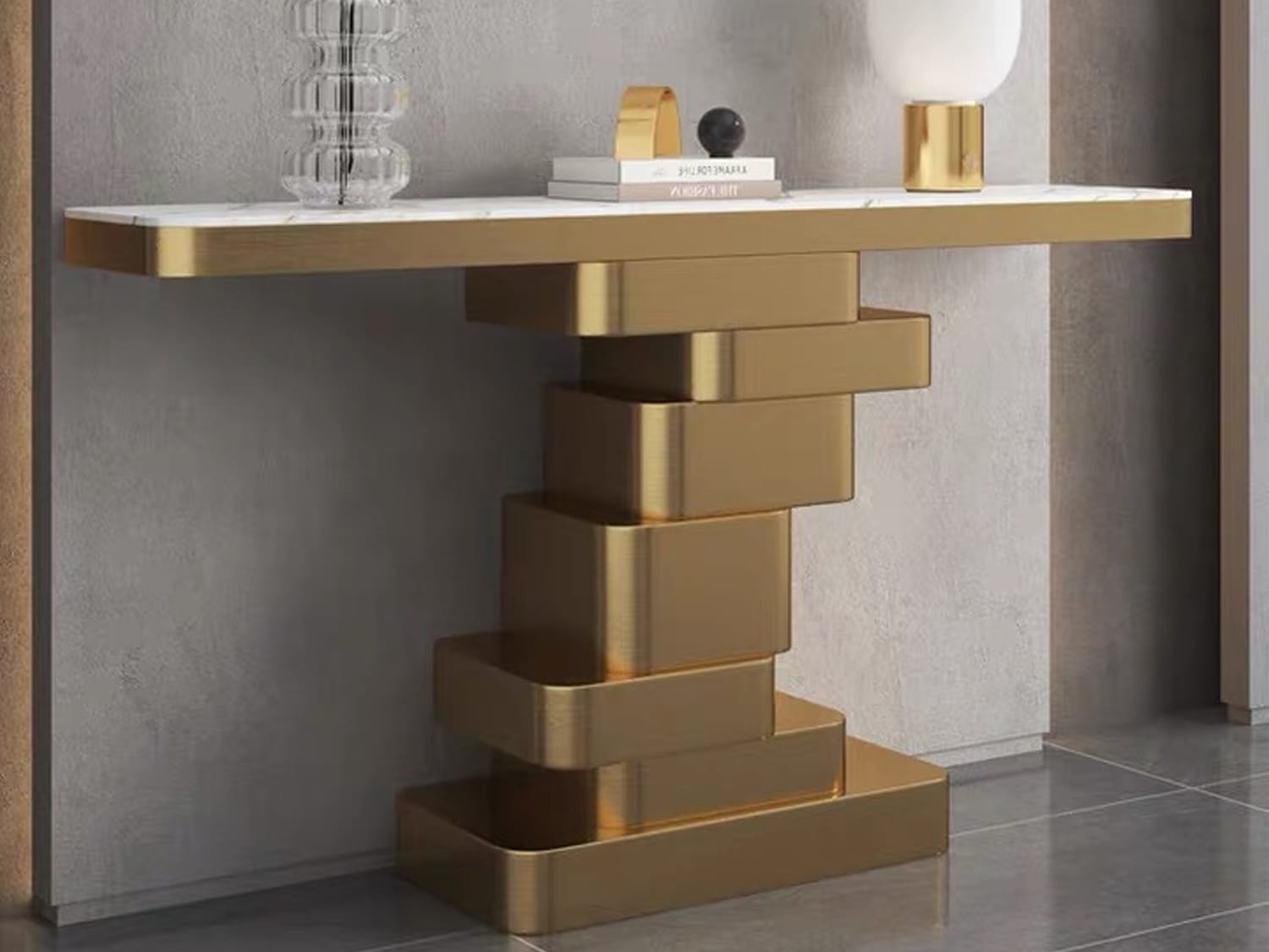 Blinman Sintered Stone Top Console Table-120CM/150CM | Agape Furniture