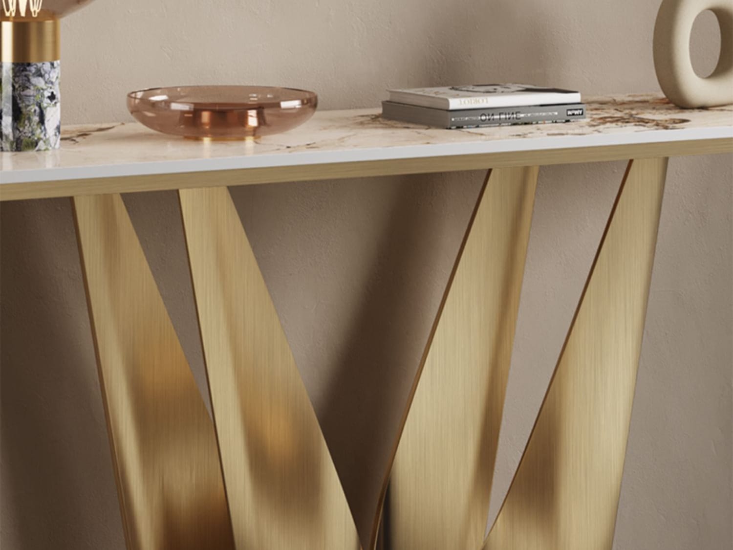 Flinton Sintered Stone Top Console Table-100CM/120CM/150CM | Agape ...